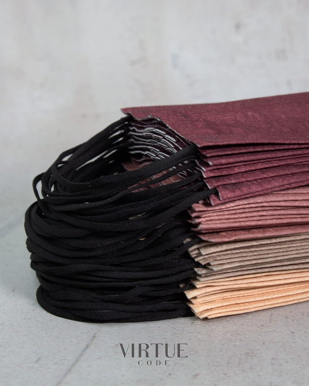 Virtue Code Earth Tones Disposable Face Mask Pack - 50 Cute Masks for ...