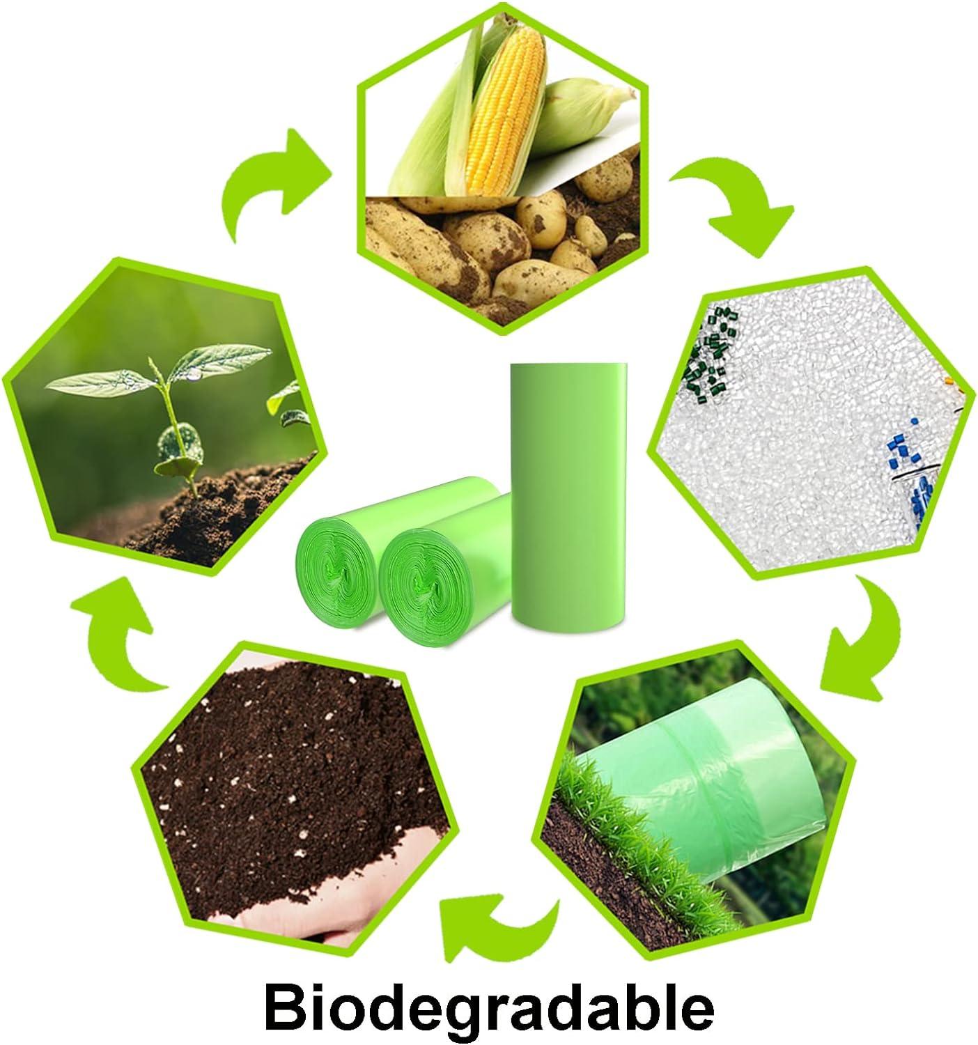 Biomas 30L Compostable Garbage Bags - 60 Thick Degradable Bags for ...