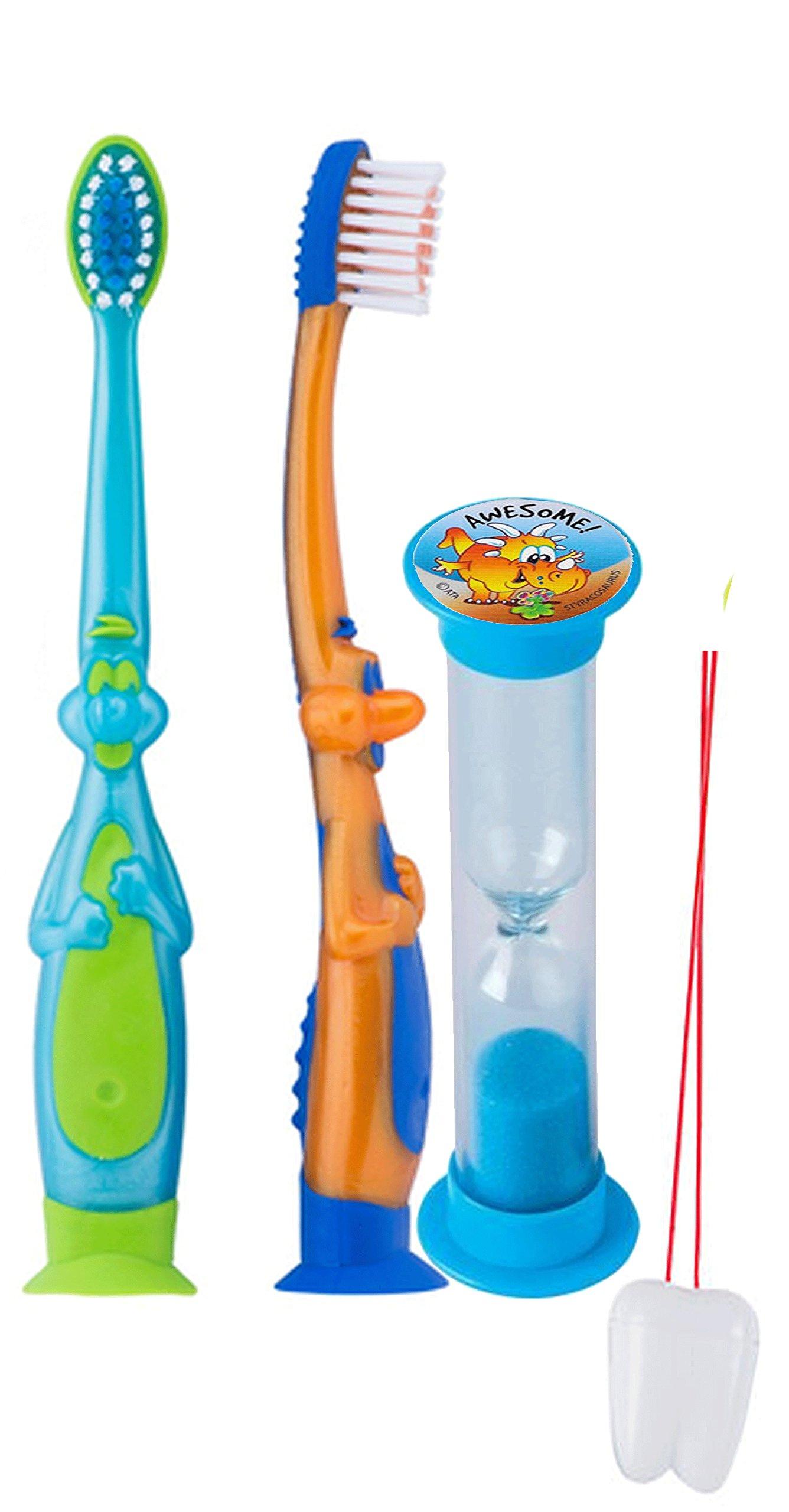Prehistoric Dino Adventure Oral Hygiene Set - T-Rex Toothbrush & Dino ...