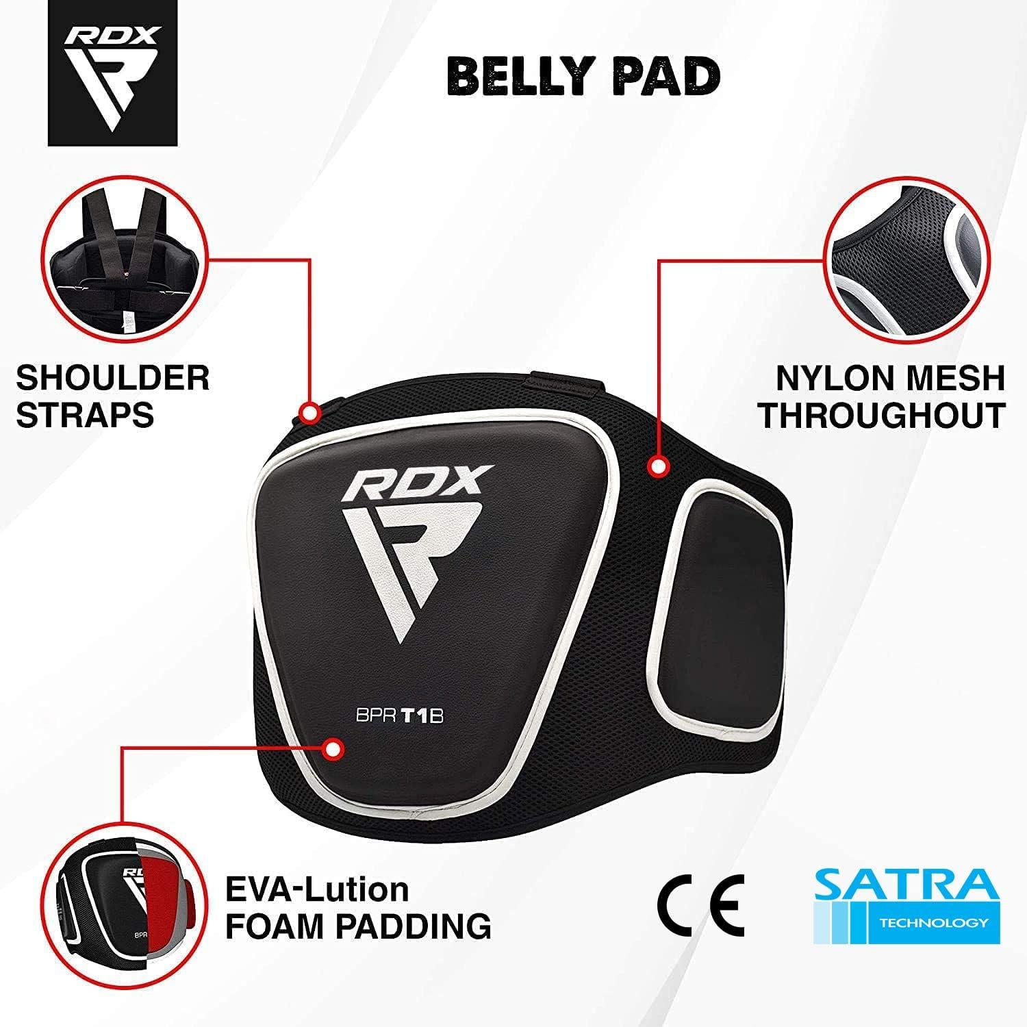 RDX Belly Pad Protector - Maya Hide Leather Rib Shield for Boxing and ...