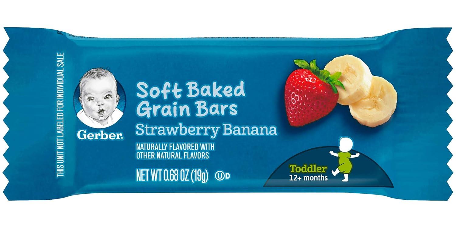 Gerber Soft Baked Grain Bars Variety Pack - 1 Box Apple Cinnamon & 1 ...