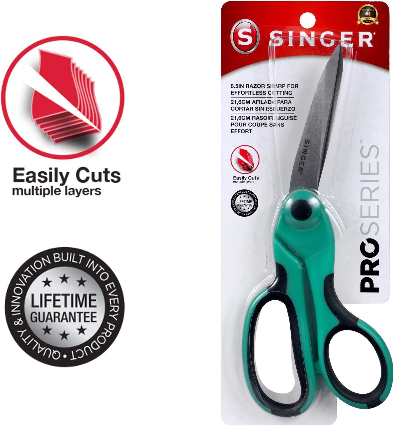 SINGER 00561 ProSeries 8-1/2-Inch Heavy Duty Bent Sewing Scissors ...