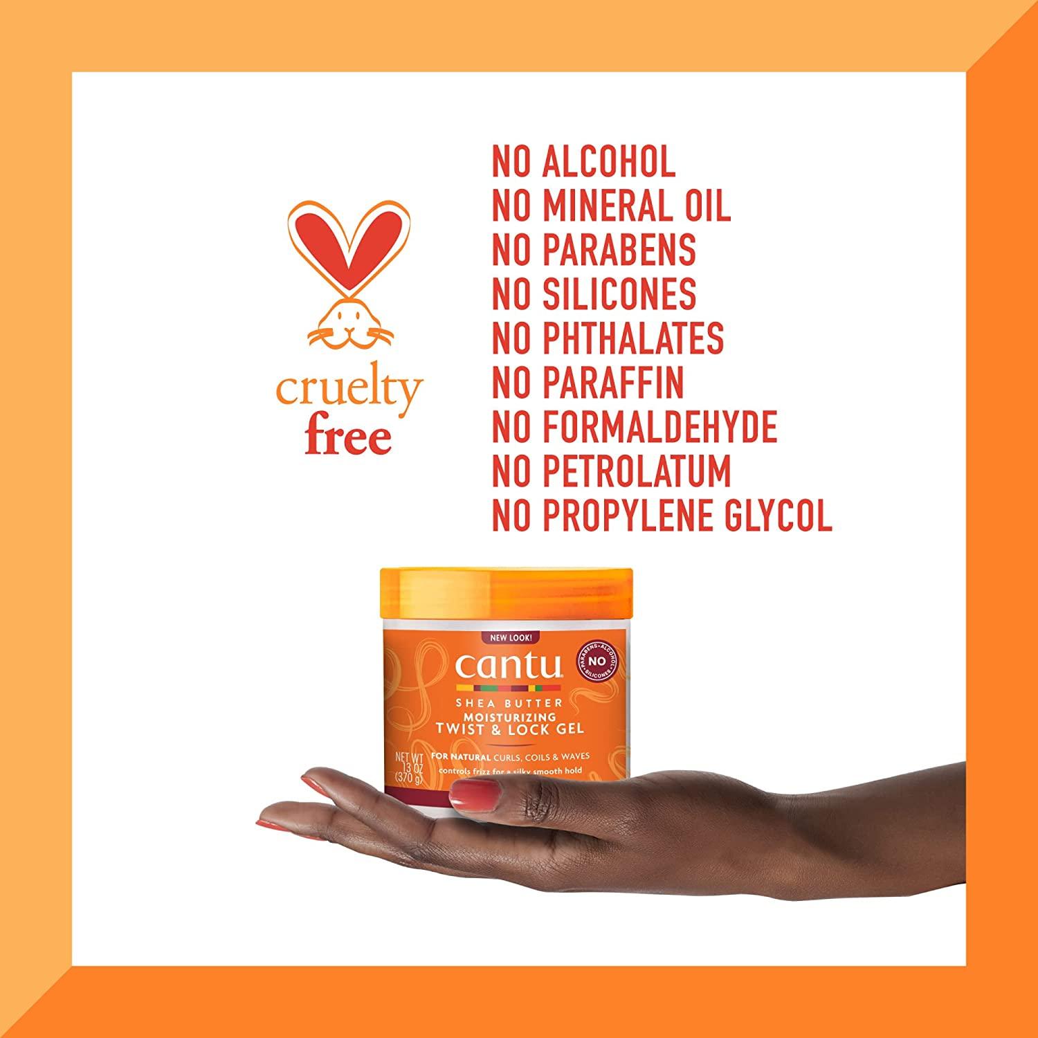 Cantu Moisturizing Twist & Lock Gel with Shea Butter 13 oz - For ...