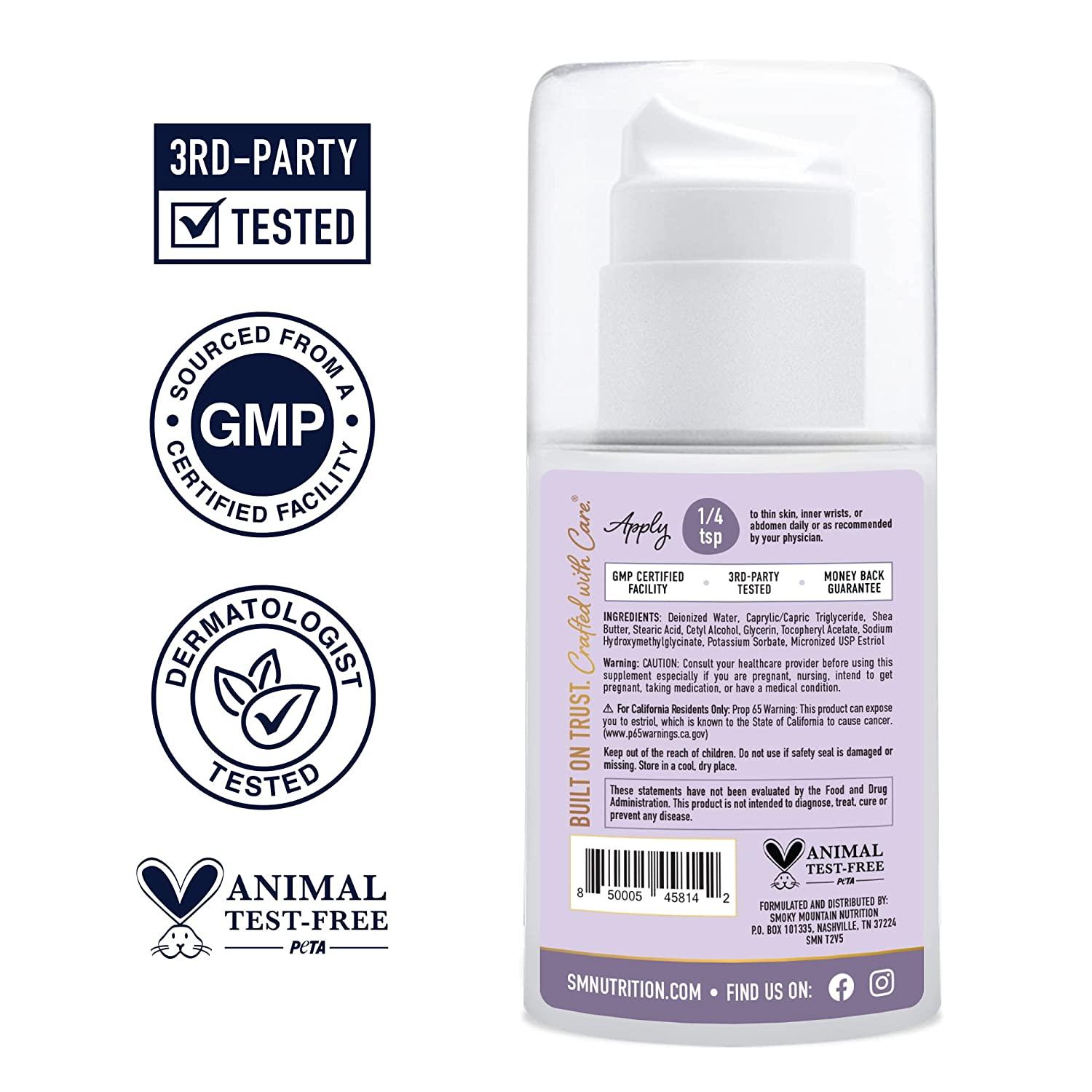 Estrogen Estriol Cream (3.5oz Pump) 175mg USP Micronized Estriol ...