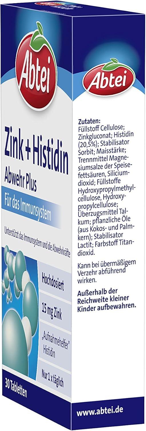 Abbey Zinc + Histidine Defense Plus - High-Dose Immune Support ...