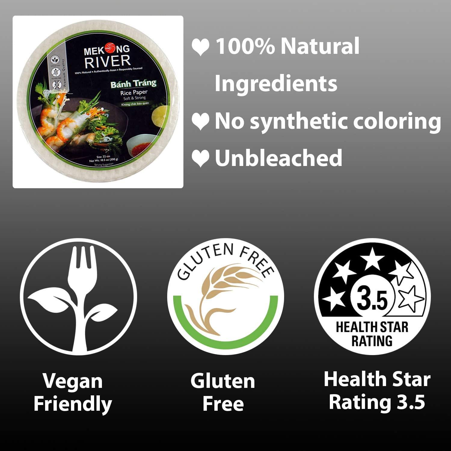 Lyan Mekong River Banh Trang Vietnamese Rice Paper Wrappers - Vegan ...