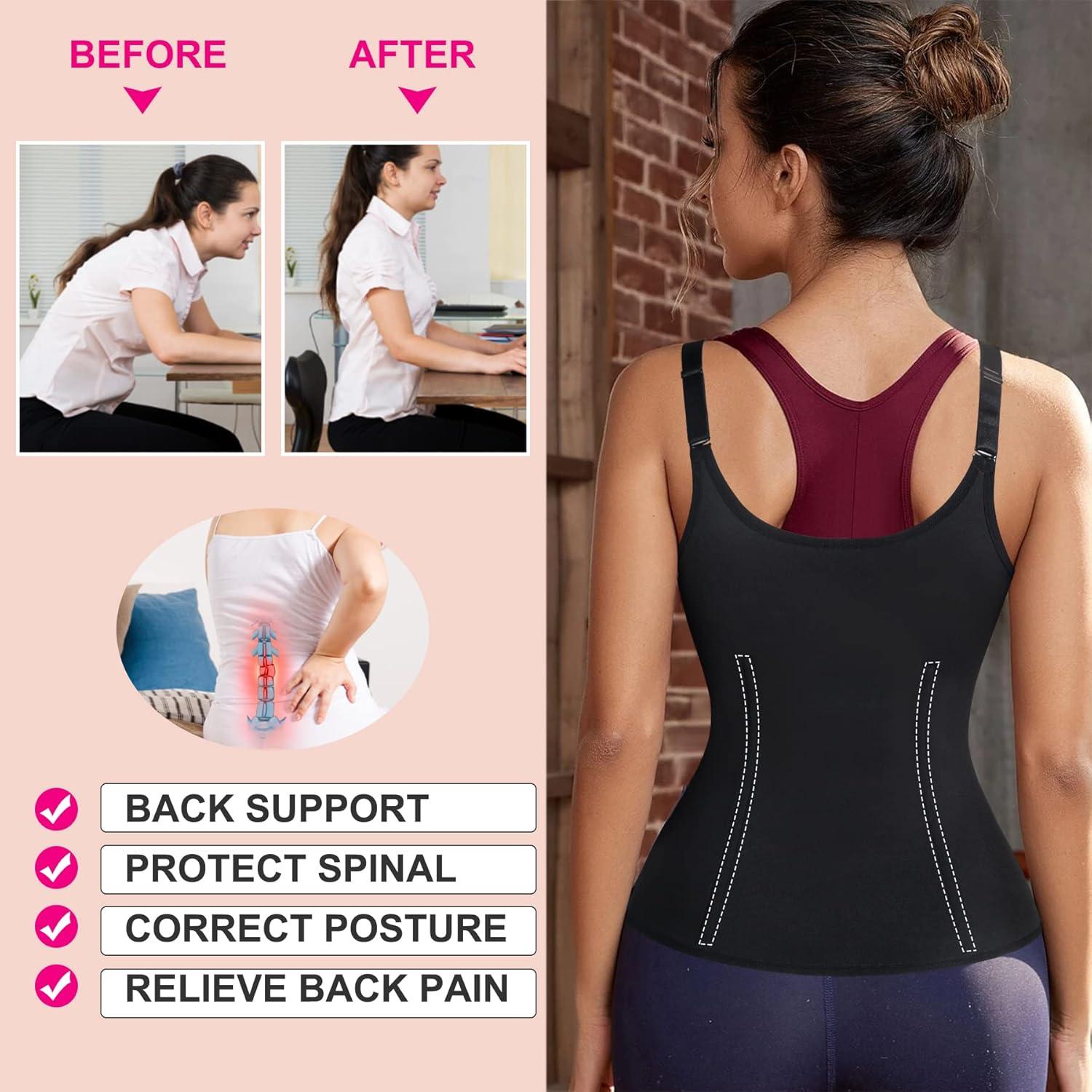 Bingrong Women's Sauna Vest - Neoprene Slimming Corset for Belly ...