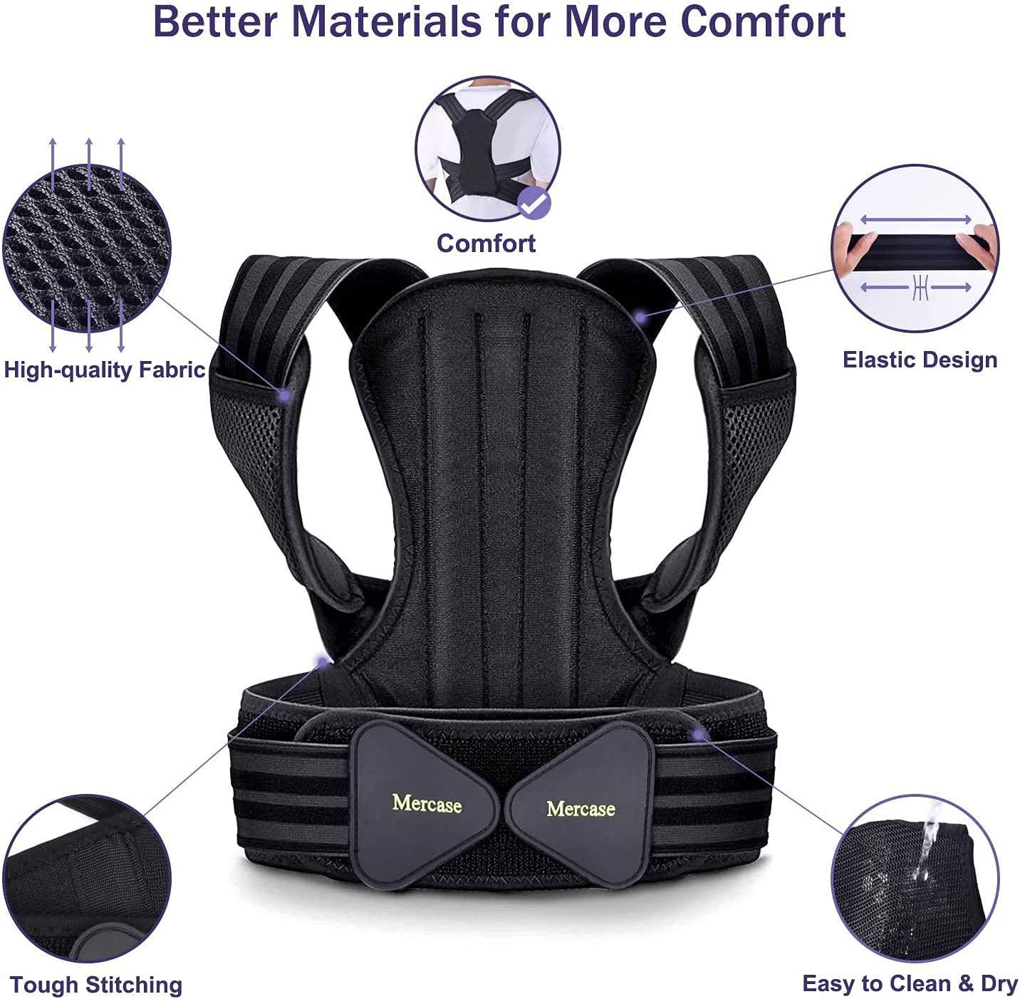 Mercase Posture Corrector for Men and Women - Adjustable Back Support ...