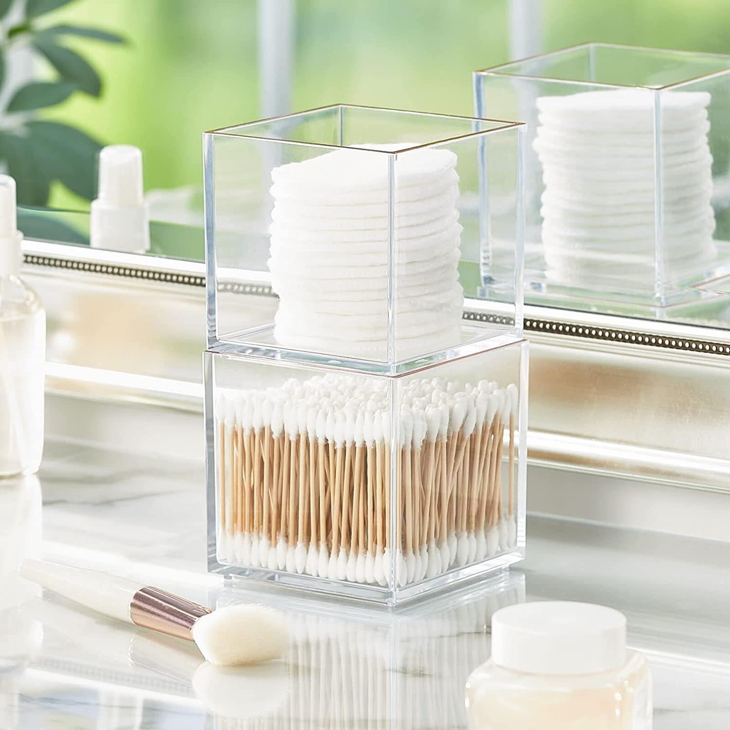 mDesign Prism Collection Cosmetic Organizer - 6 Pack, Clear/Rose Gold ...