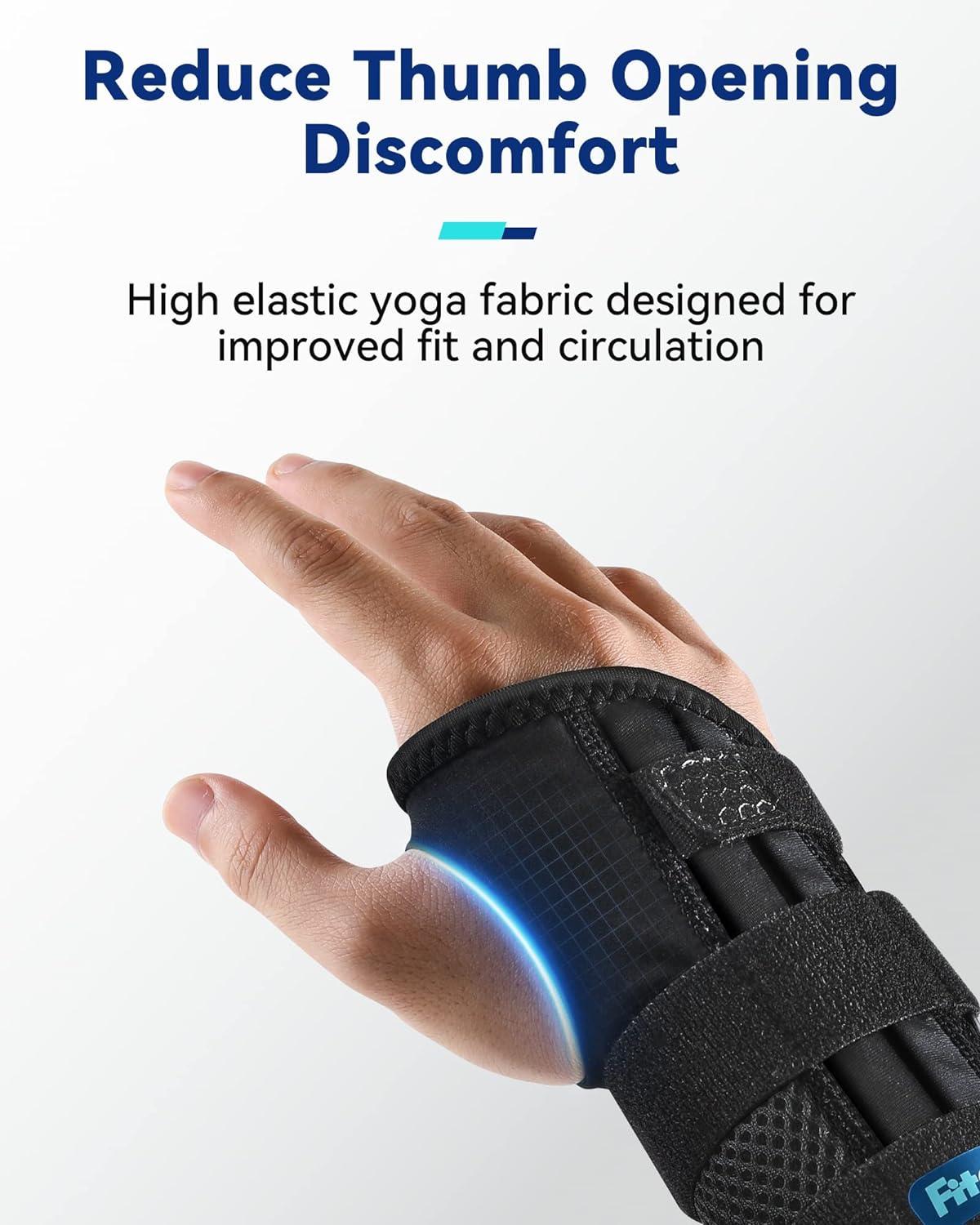 Fitomo Wrist Support with Metal Splints & Soft Thumb Opening- Right ...