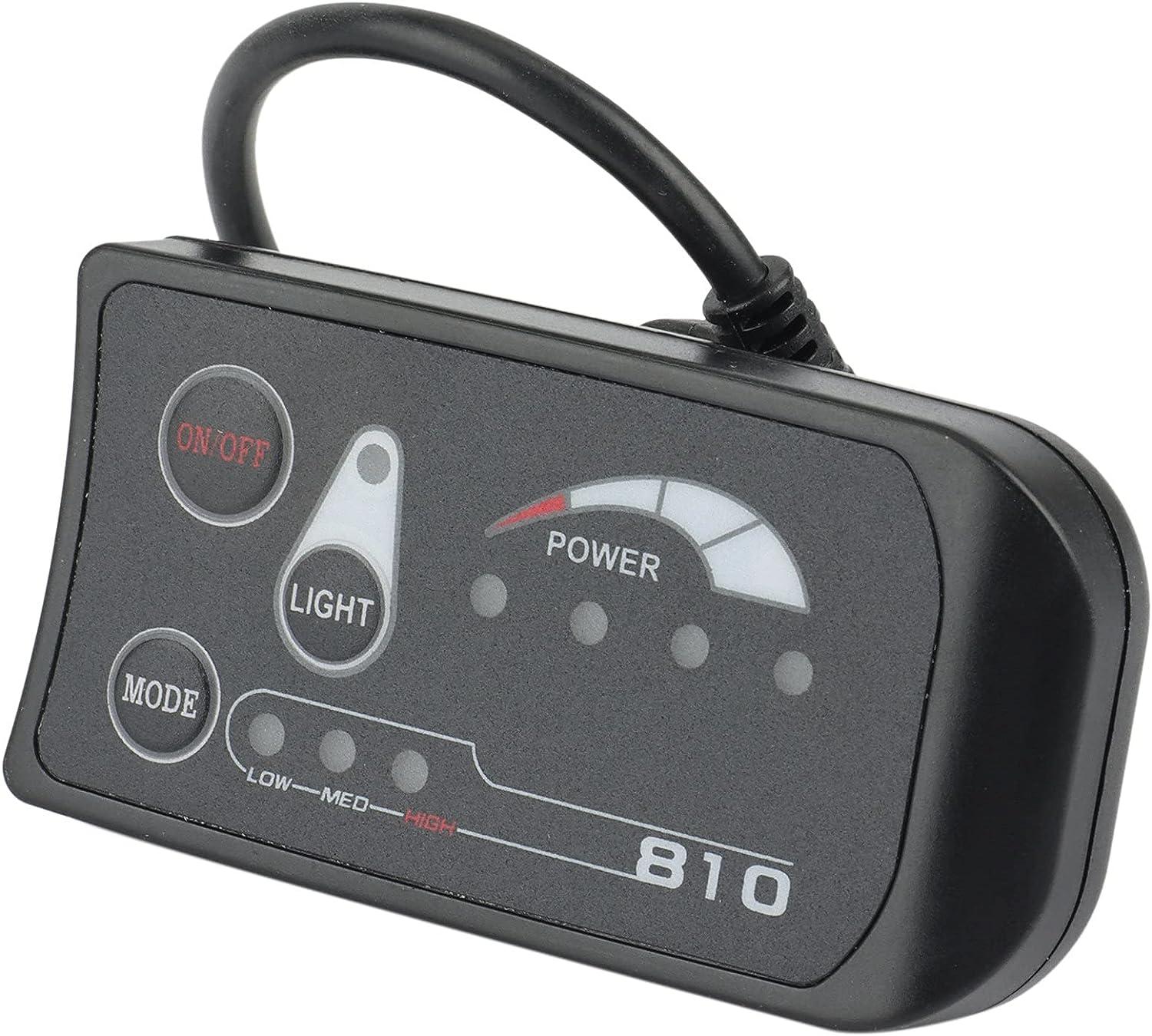 YUPVM LED Display Connector 810 for Electric Bicycle - Waterproof Black