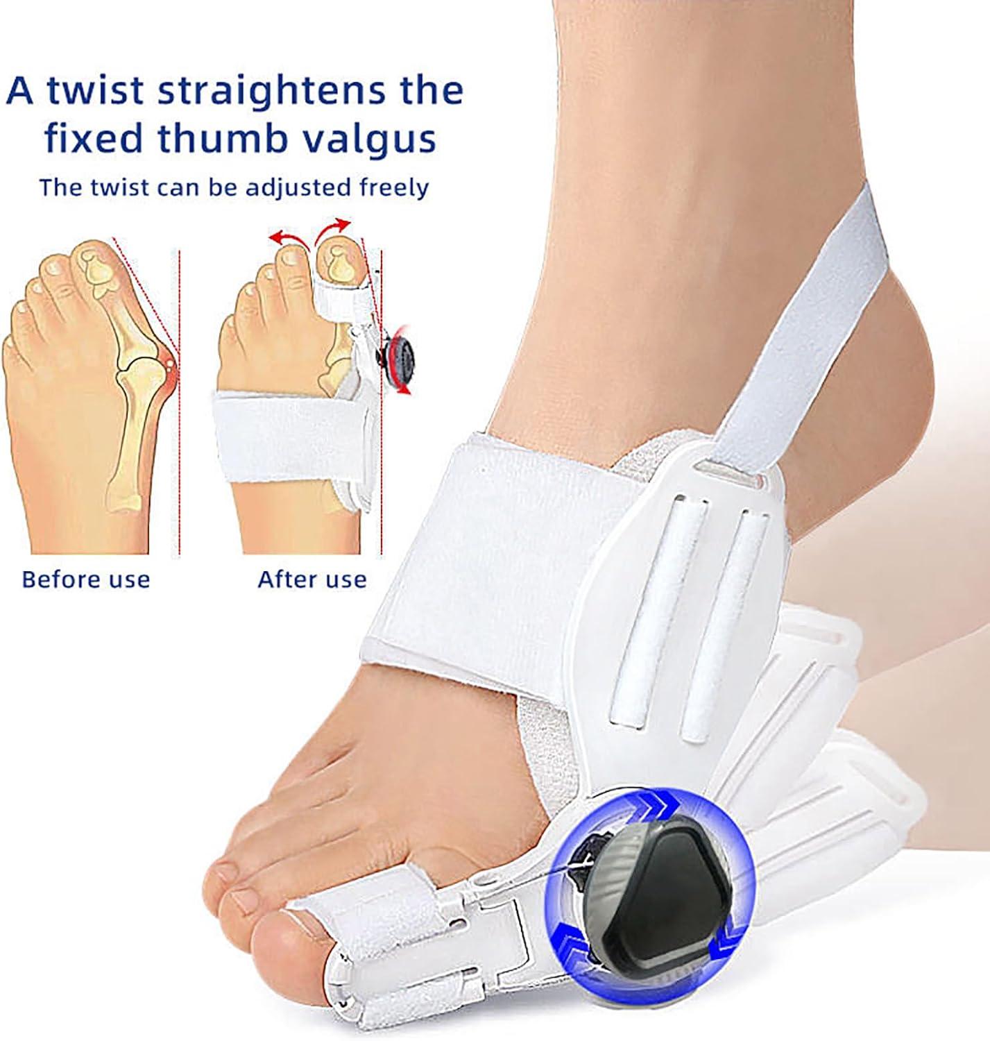 Hallux Valgus Corrector - Adjustable Toe Separator & Iron Straps for ...
