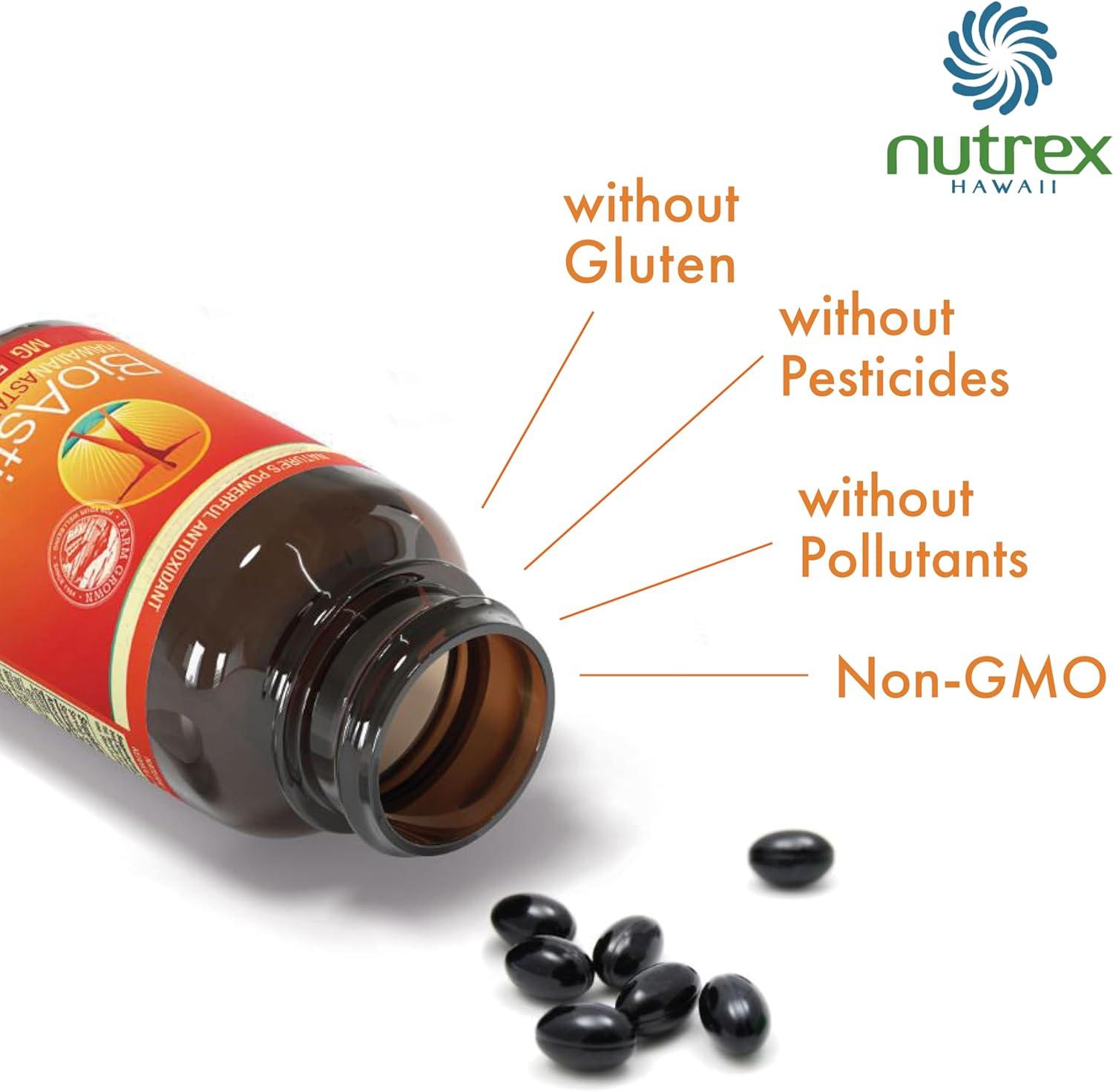 Nutrex Hawaii BioAstin Hawaiian Astaxanthin 4mg 60 Softgels Lab Tested ...