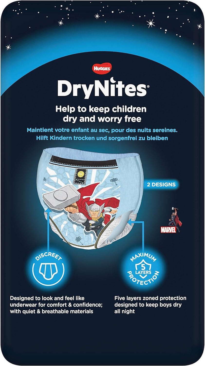 Huggies DryNites Boys Night Time Pants - Sizes 4-7 Years (30 Pants ...