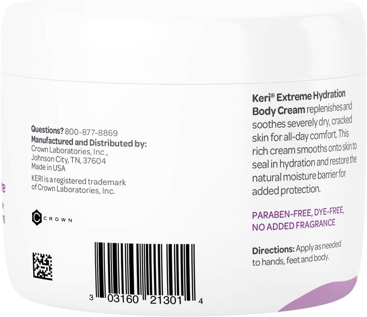 Keri Clinical Care Extreme Hydration Body Cream 16 Oz - 1 Pound Pack ...