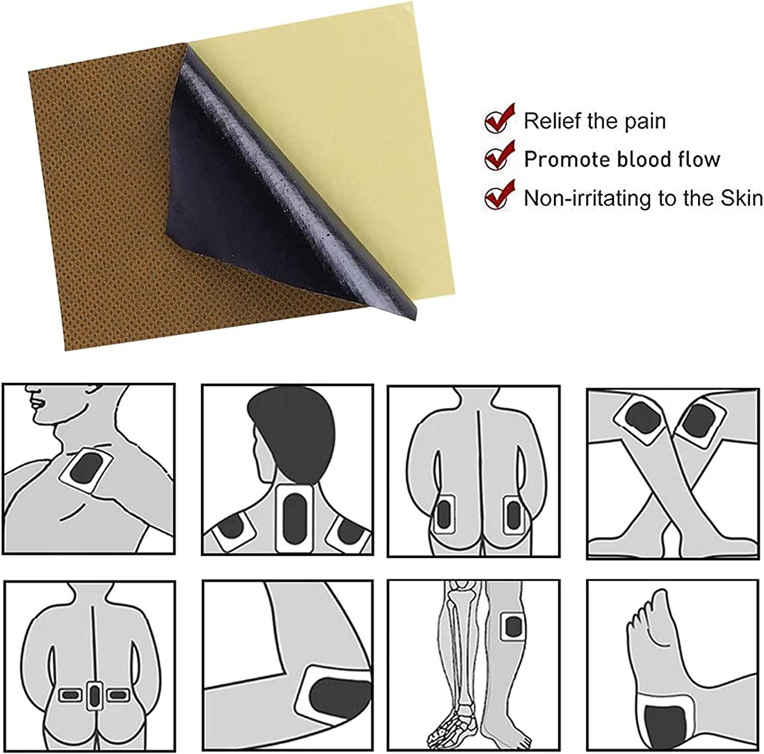 Footsihome Pain Relieving Patches - 40 Herbal Back Muscle Patches ...