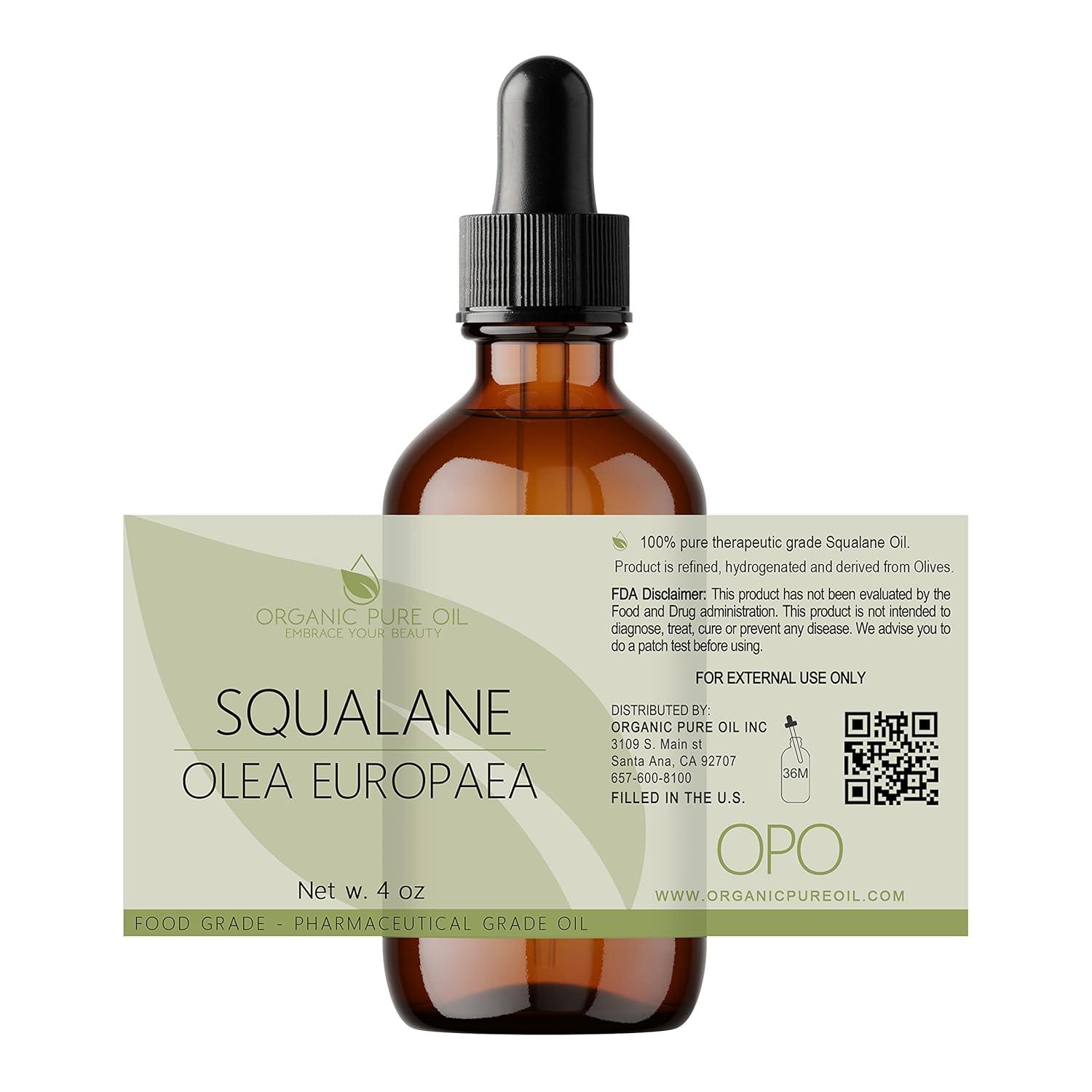 Squalane Oil - 100% Pure Refined Plant-Derived Non-GMO Squalene from ...