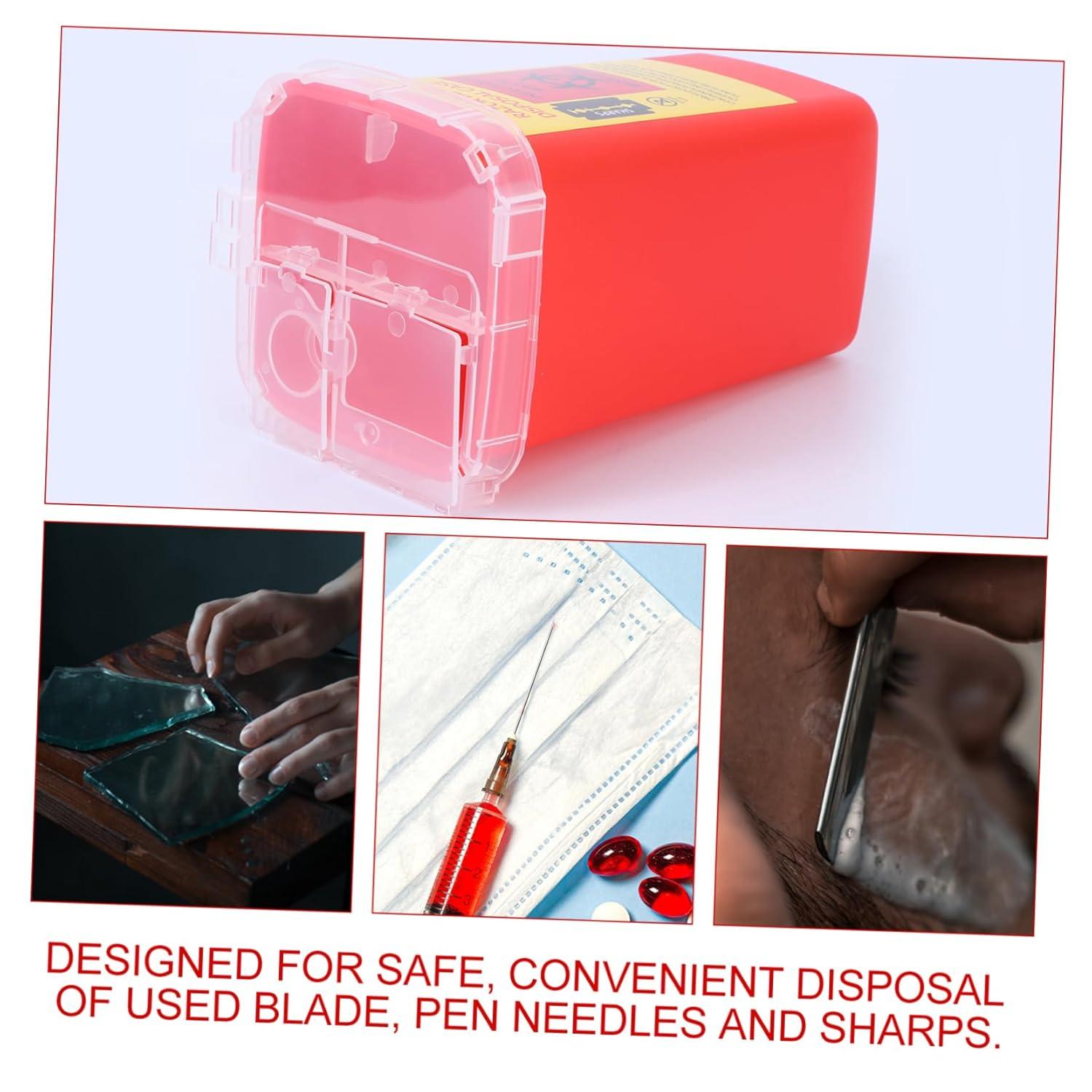 Safety Razor Holder & Blade Disposal Container - Healeeved Needle ...