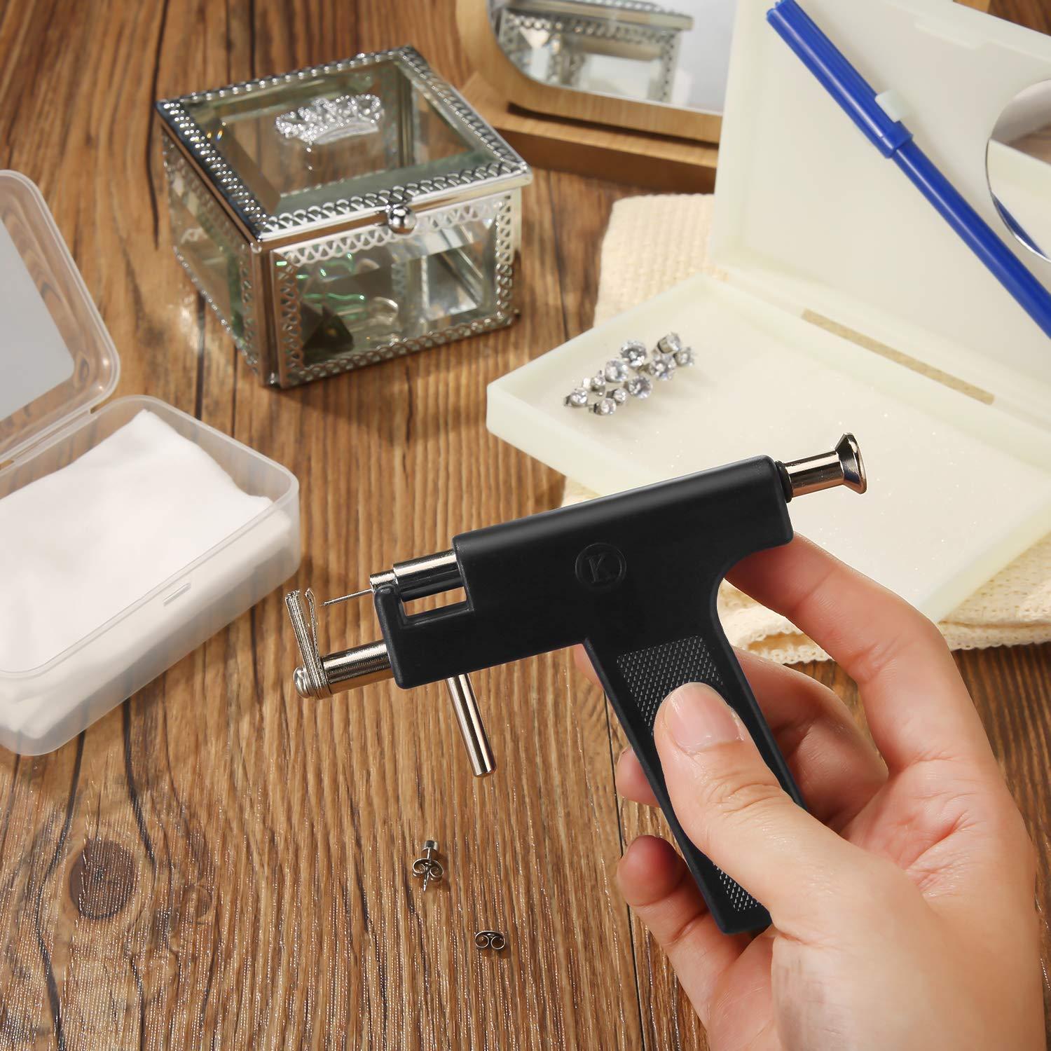 Hicarer Stainless Steel Body Piercing Tool with 12 Pairs of Stud ...