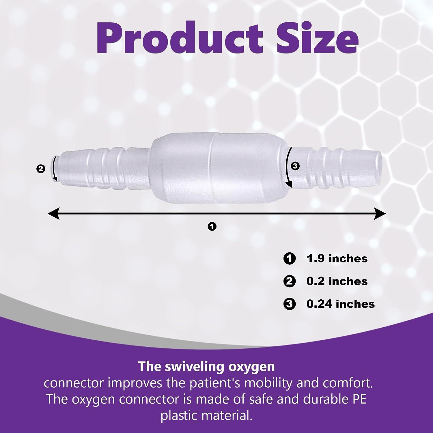 Oxygen Tubing Swivel Connector 10 Pack - Hospital-Grade Cannula ...