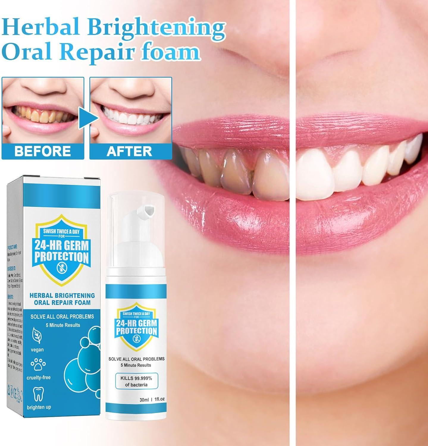 Jorondy Teeth Mouthwash & Furzero Herbal Brightening Oral Repair Foam ...