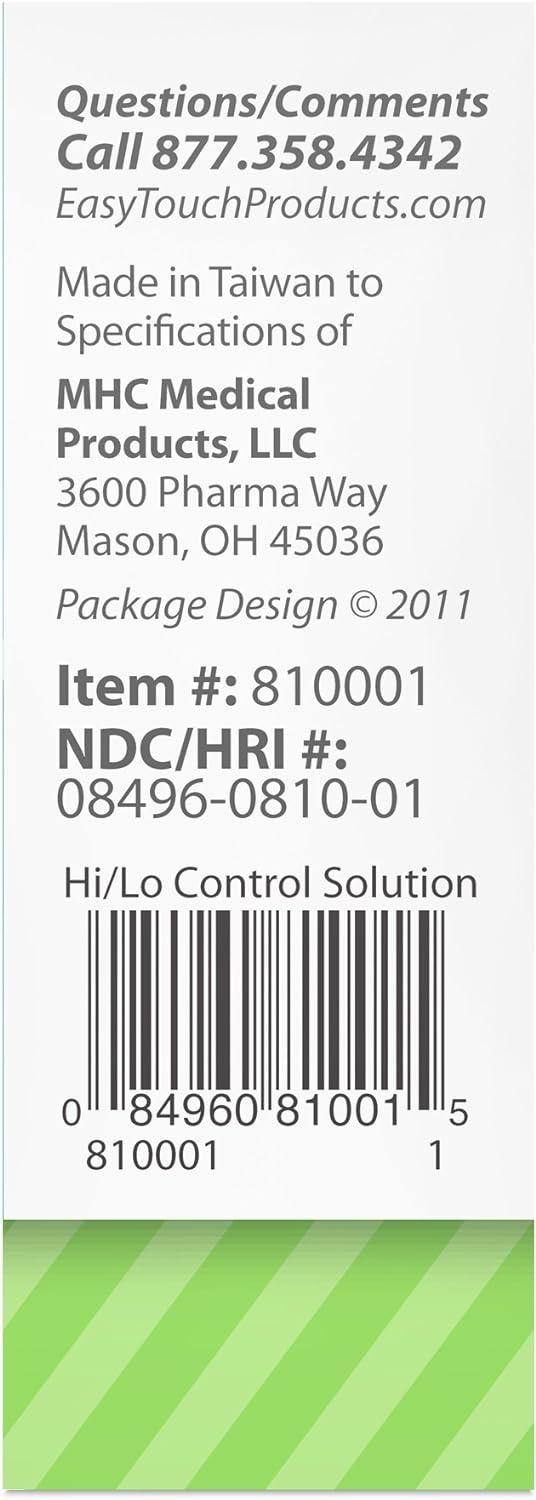 EasyTouch Hi/Lo Control Solution - 1 Box | Ensure Accurate Testing ...