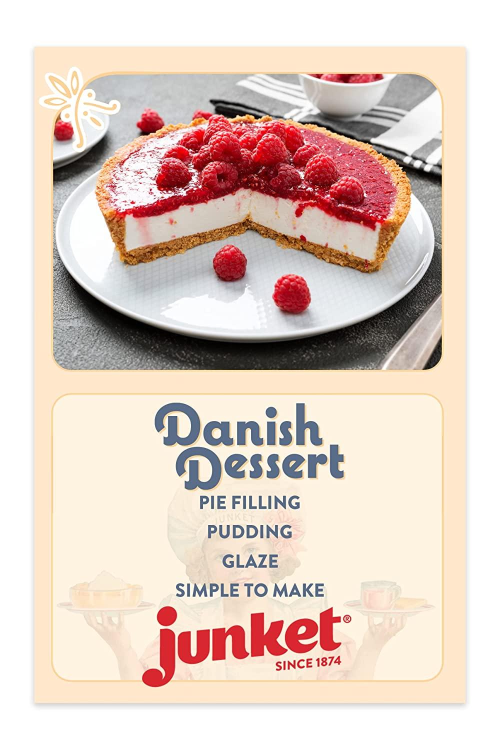Junket Danish Dessert Raspberry and Strawberry Mix - Pie Filling ...
