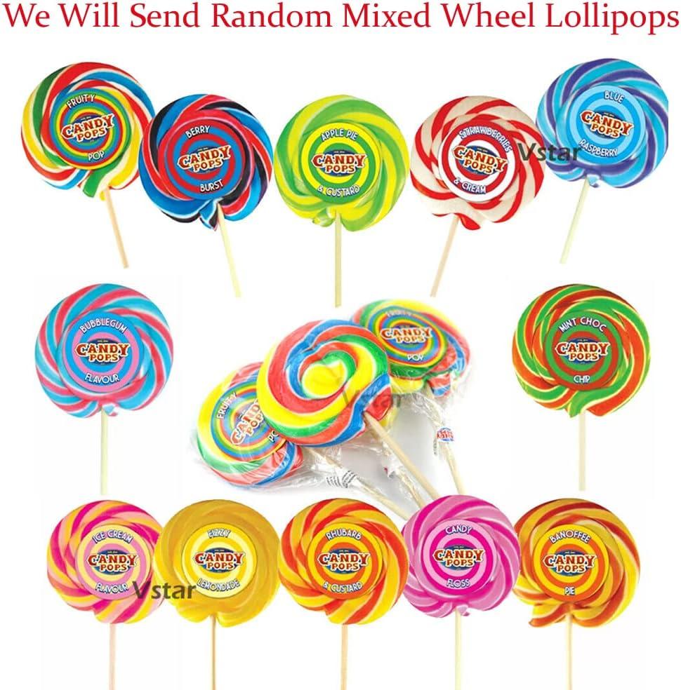 Candy Pops Large Wheel Mixed Lollipops 75g - Party Bag Sweets Cake ...