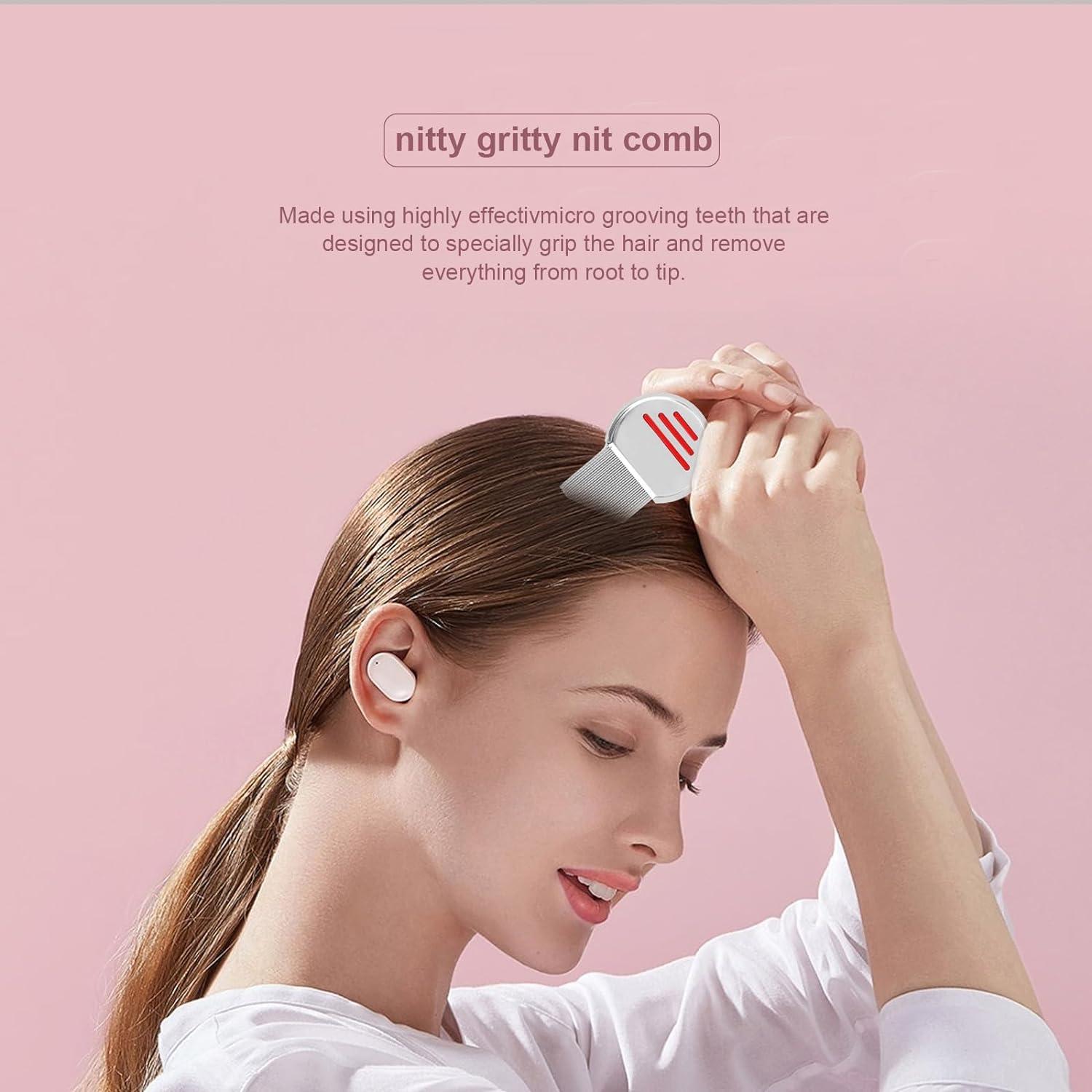 3PCS Nitty Gritty Nit Comb Fast Removal of Nits, Lice, and Dandruff ...