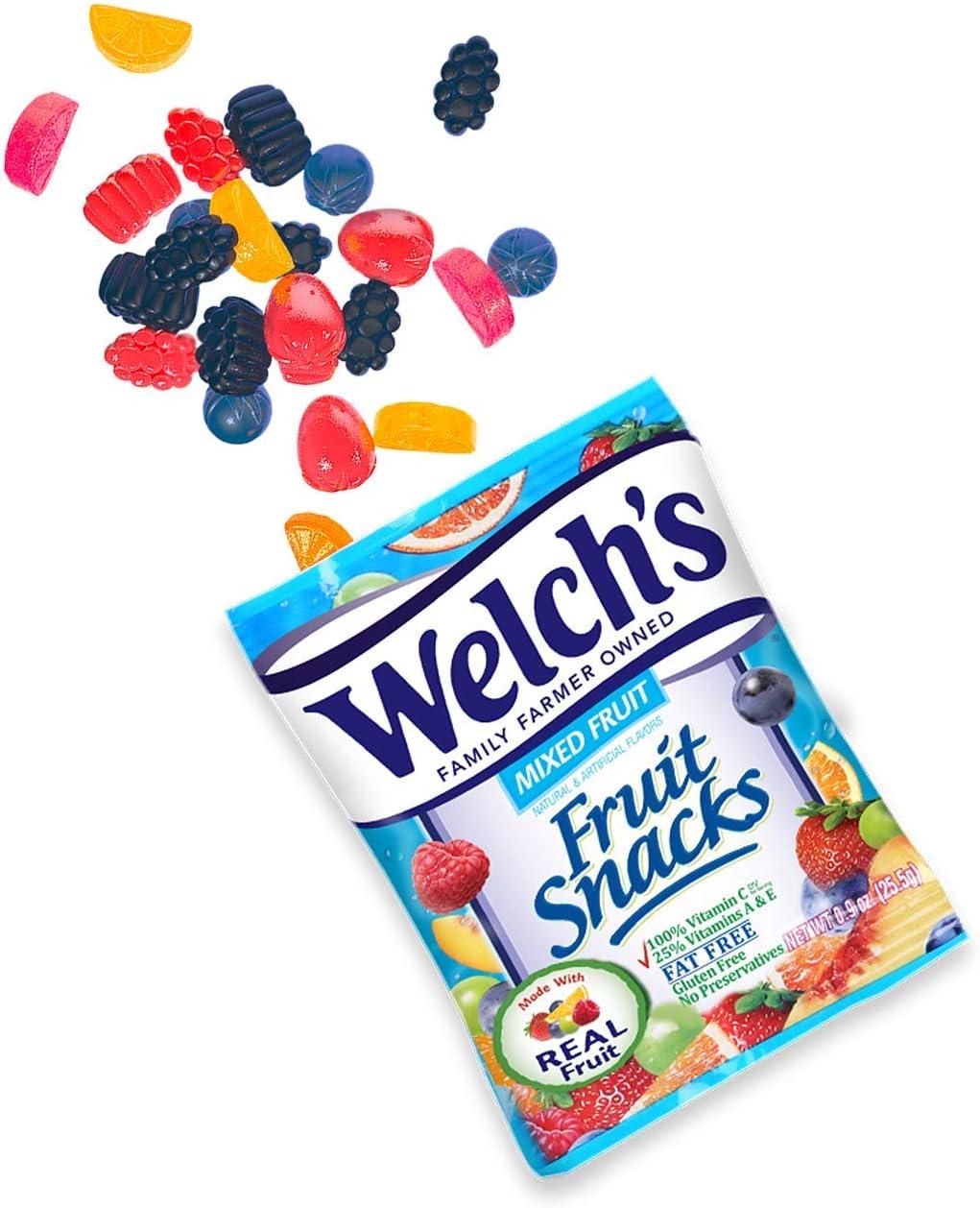 Welch's Mixed Fruit Variety Snacks Box With 80 Individual Pouches Made ...