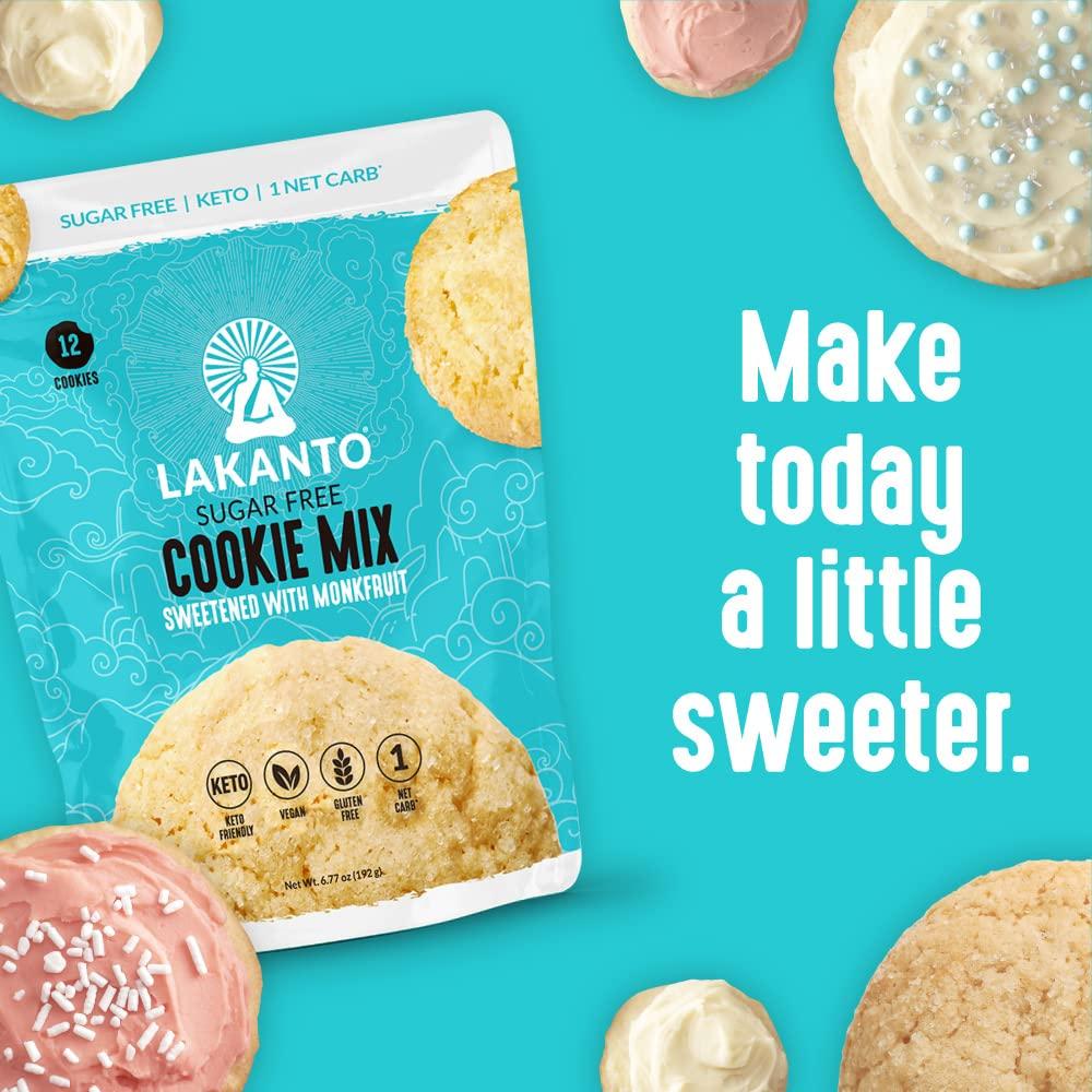 Lakanto Sugar Free Cookie Mix | Keto Friendly, Gluten & Dairy Free, 1g ...