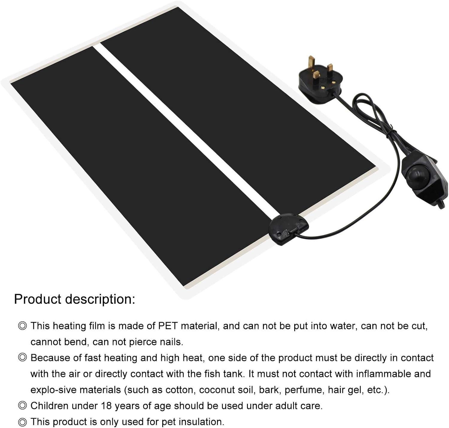 Reptile Heating Mats Tank Warmer with Temperature Control Power ...