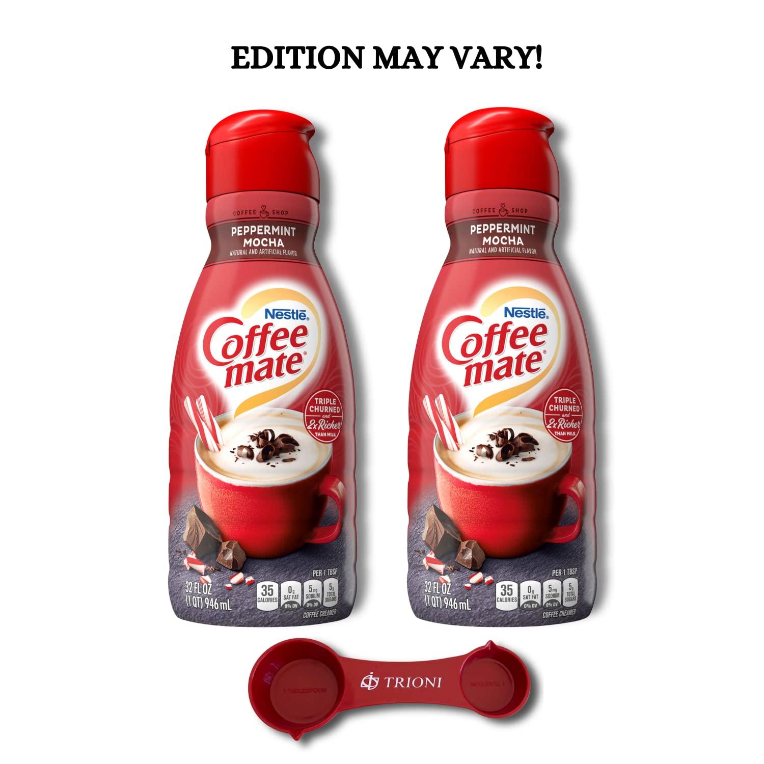 Coffee Mate Peppermint Mocha Creamer Bundle 2 Bottles of Flavored ...