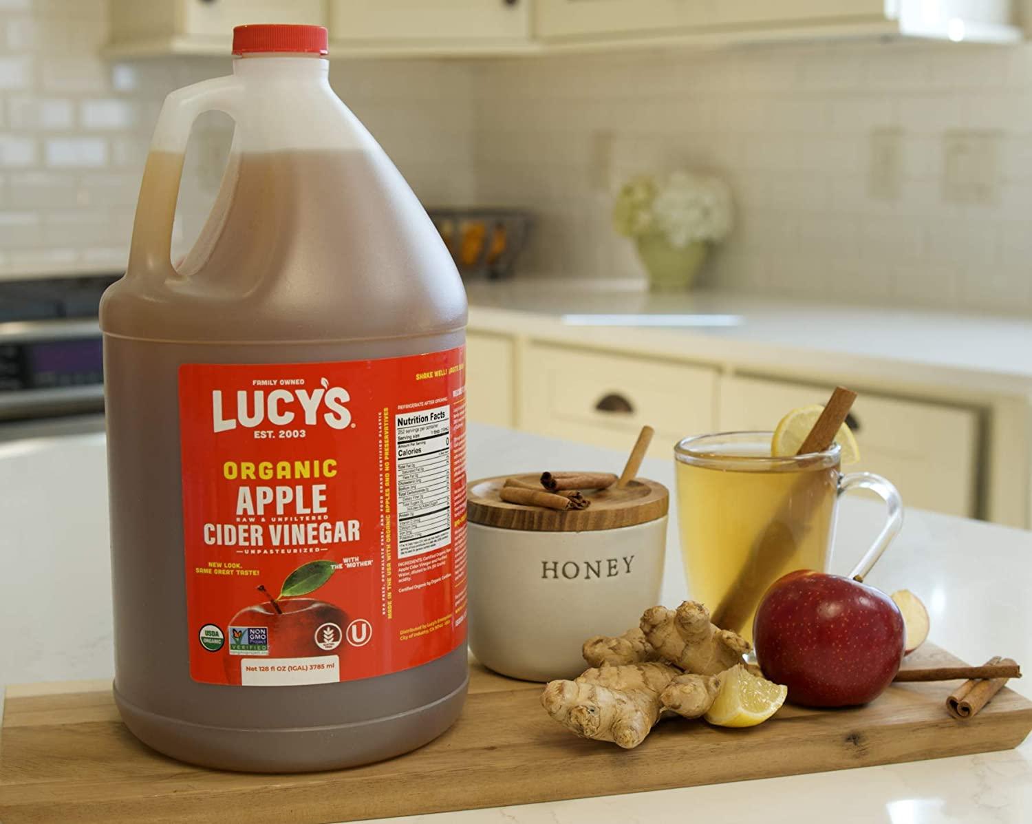 Lucy's Family Owned USDA Organic NonGMO Raw Apple Cider Vinegar ...