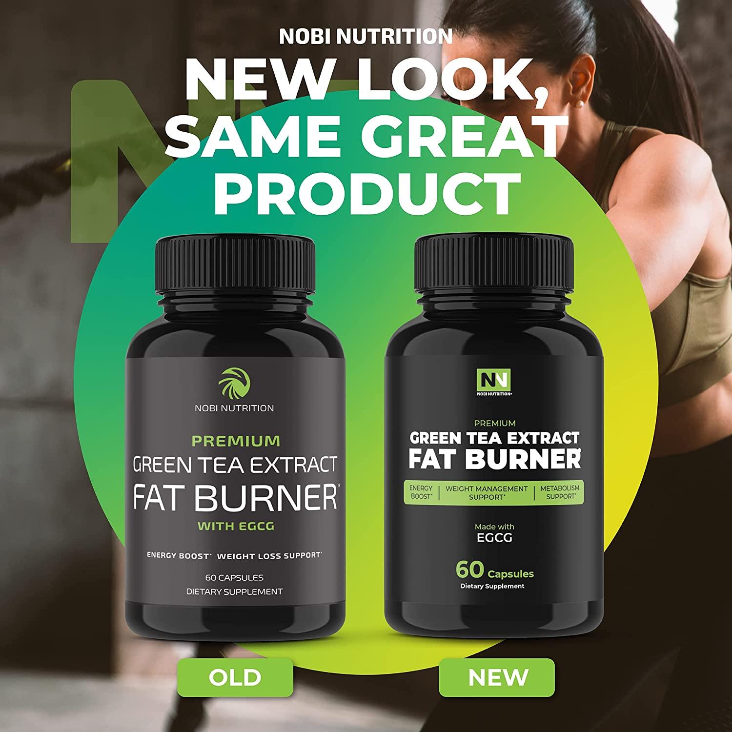 Nobi Nutrition Green Tea Extract Weight Loss Pills - 60 Count | Green Coffee Bean Extract Fat ...