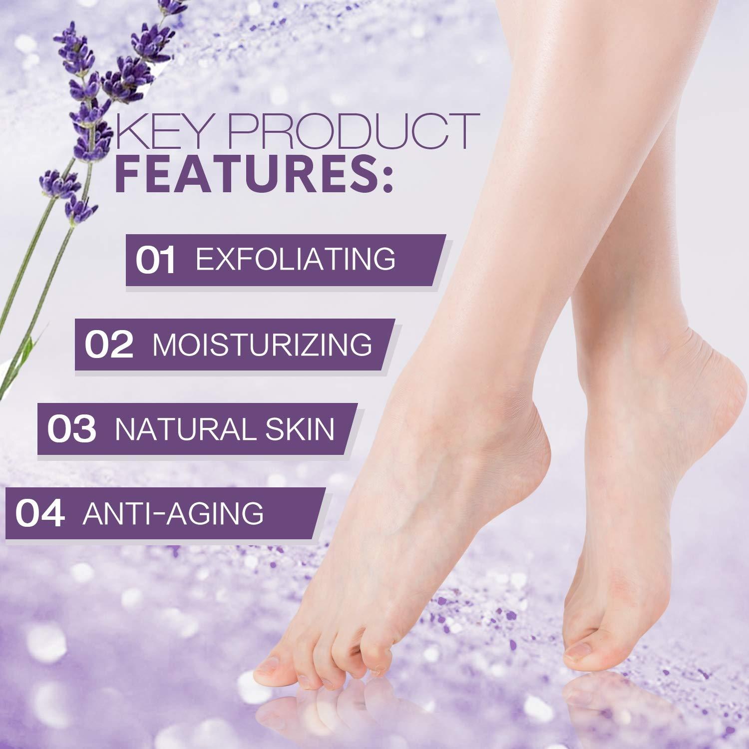 3 Pack Lavender Foot Peel Masks for Smooth, Soft Feet - Natural ...