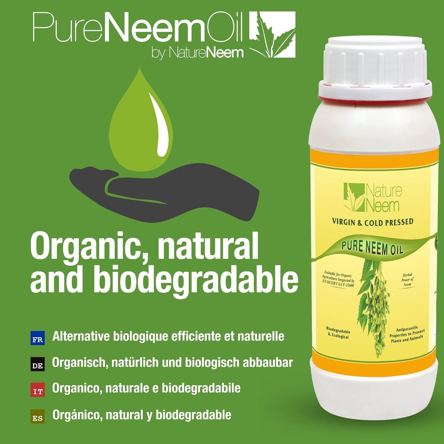 Buy Pure Neem Oil 500ml - Cold Pressed 100% Natural & Organic ...