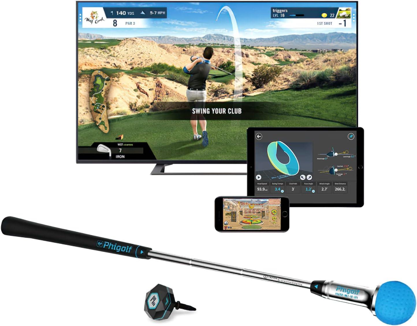 PHIGOLF Phigolf2 Golf Simulator | Indoor & Outdoor Swing Trainer with ...