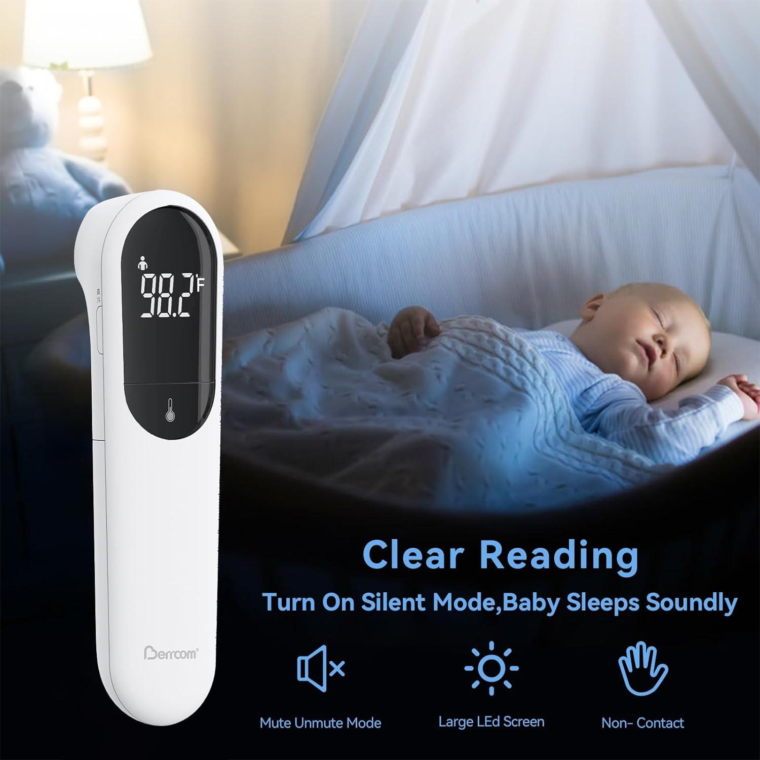 Berrcom Dual Probe Infrared Forehead Thermometer for Adults and ...