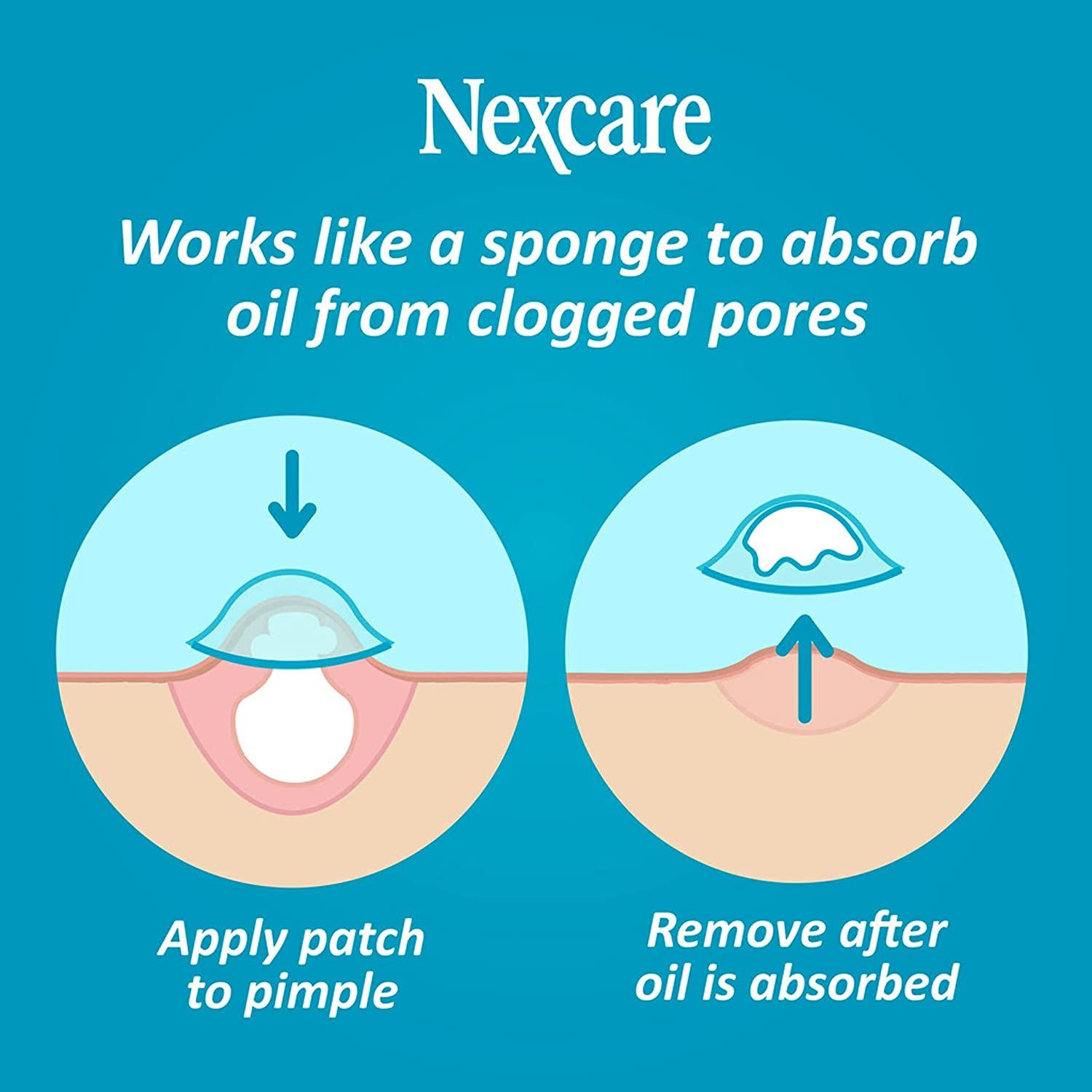 Nexcare Acne Absorbing Cover - 36 Ct Acne Patch for Blemishes - Two ...