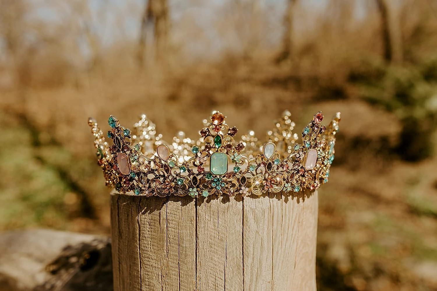 MR Mcrown Baroque Queen Crown for Women - Rhinestone Wedding Crown ...