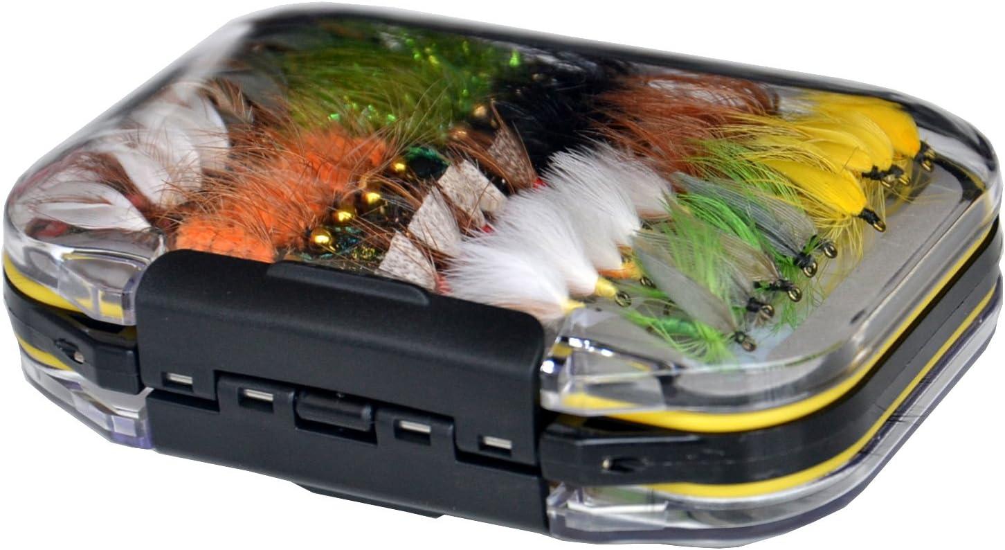 Outdoor Planet Waterproof Fly Box with 100 Trout Flies + Pocket Box ...