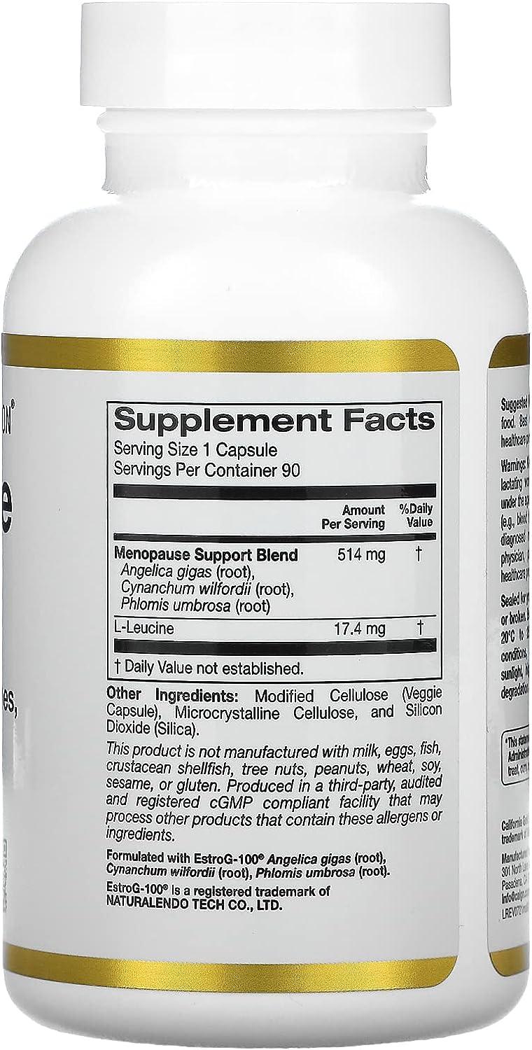 Menopause Support 90 Veggie Capsules by California Gold Nutrition | Buy ...