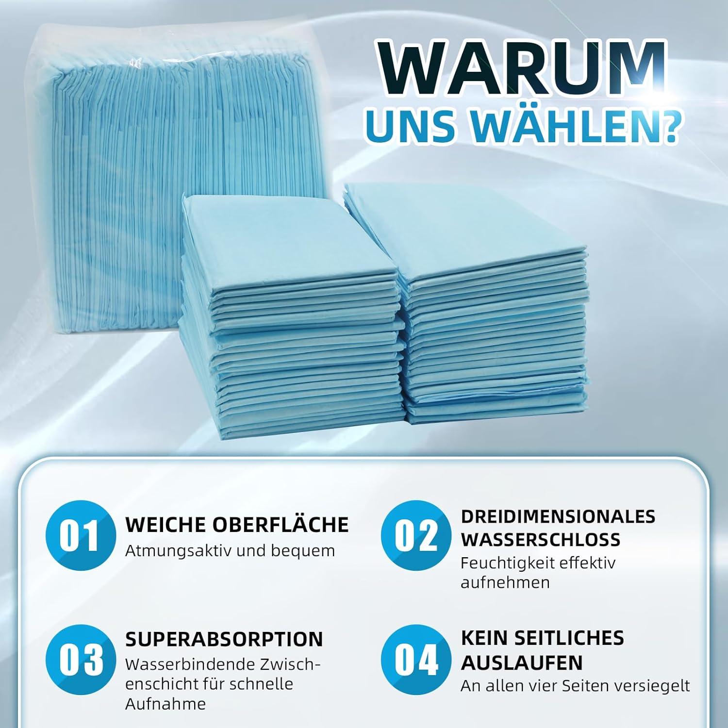 Easyvibe Disposable Bed Pads for Incontinence - 60x90cm 60 Pieces Heavy ...