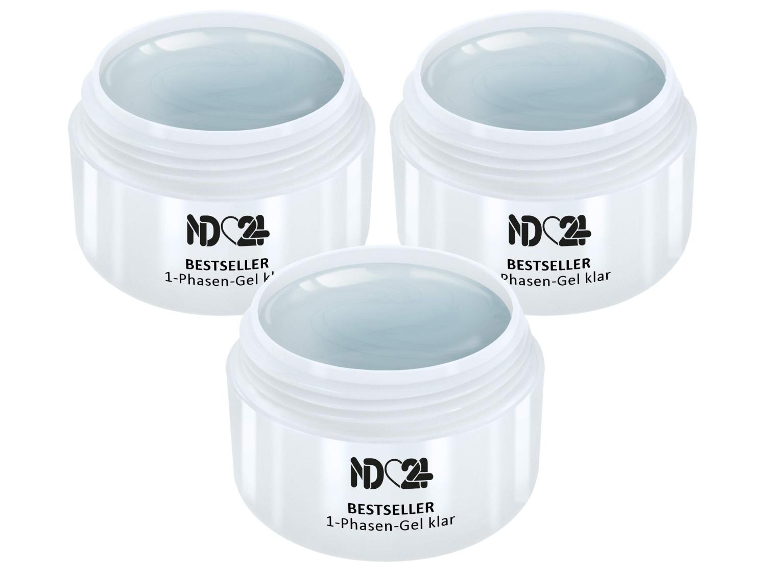 Buy Gel Set 1-Phase Gel Clear - Medium Viscosity 3in1 Allround Nail Gel ...