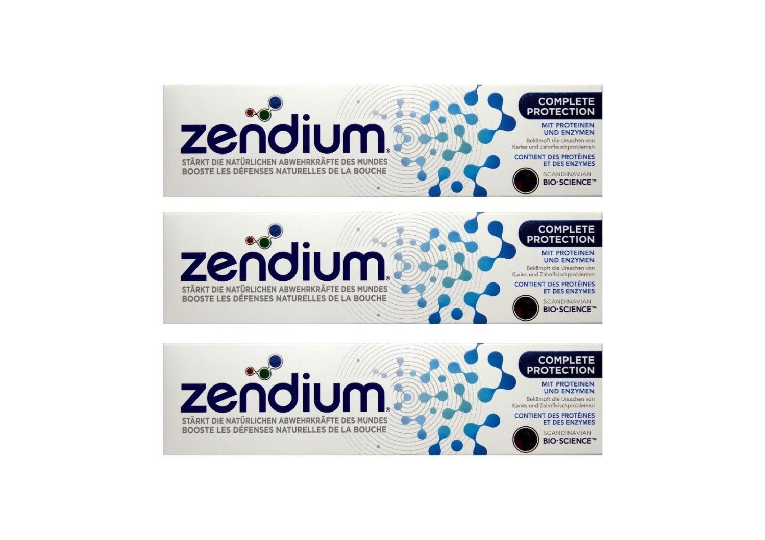 Buy 3x Zendium Complete Protection Toothpaste 75ml with Proteins ...