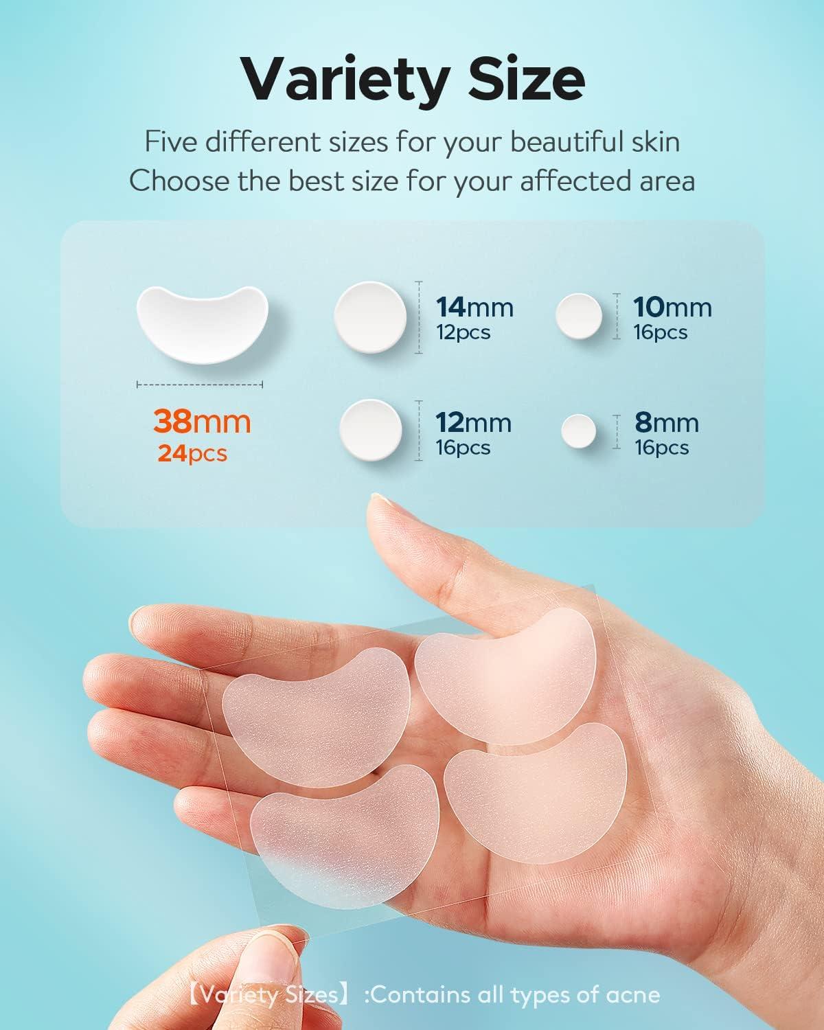 LitBear 84 Patches - Large Hydrocolloid Acne Patches with Tea Tree Oil ...