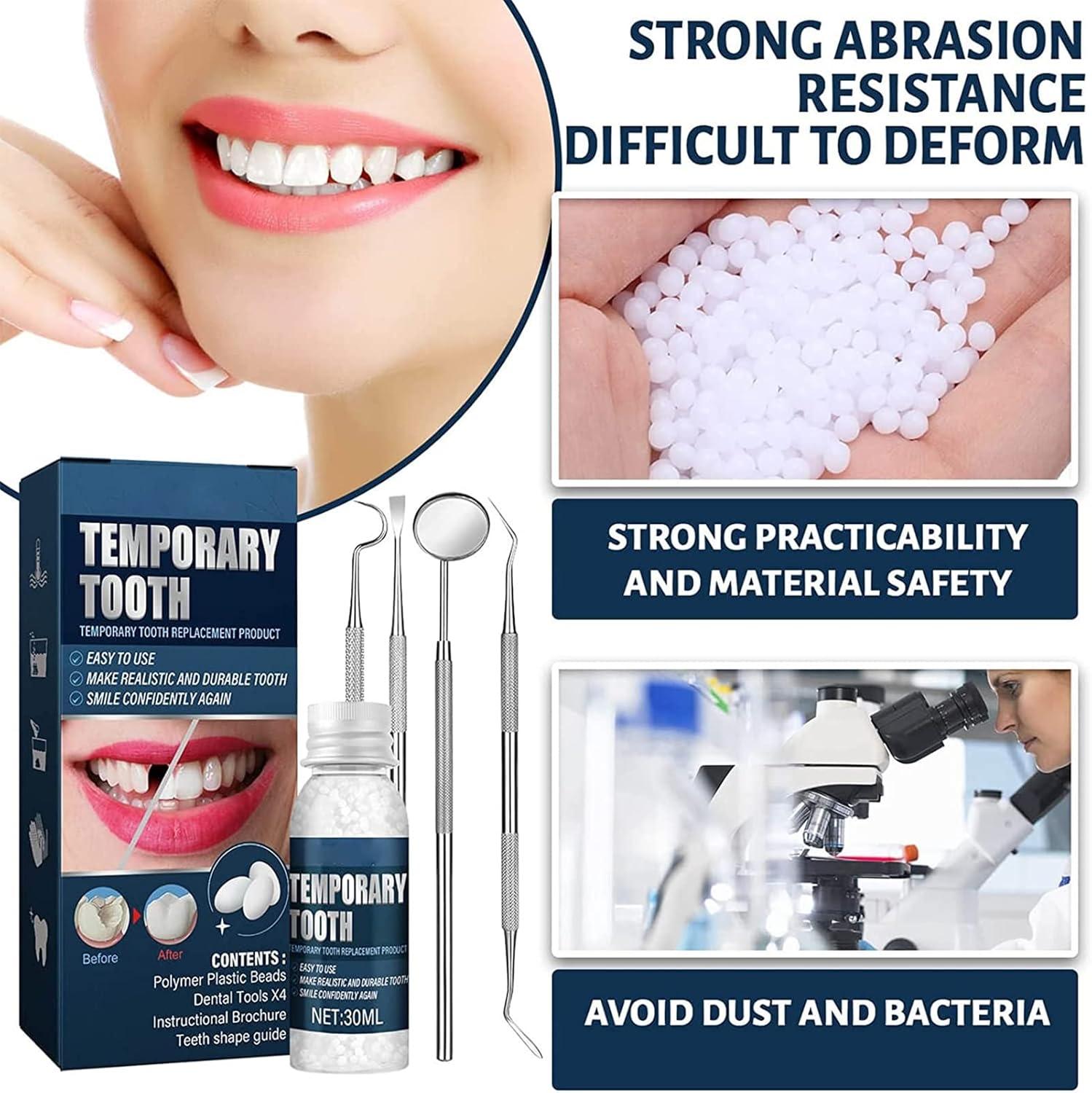Shop WTTFC Temporary Dentures - 2 Sets of Tooth Repair Pearls & Dental ...