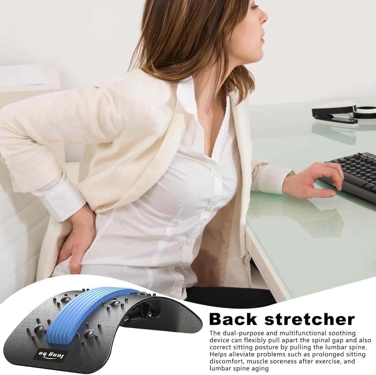 Upgraded Back Extensor Device - Adjustable Lumbar Spine Stretcher with ...