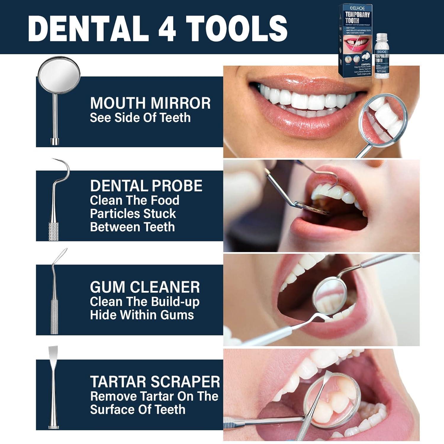Buy Miioto Provisional Dentures - Temporary Dental Repair Kit for ...